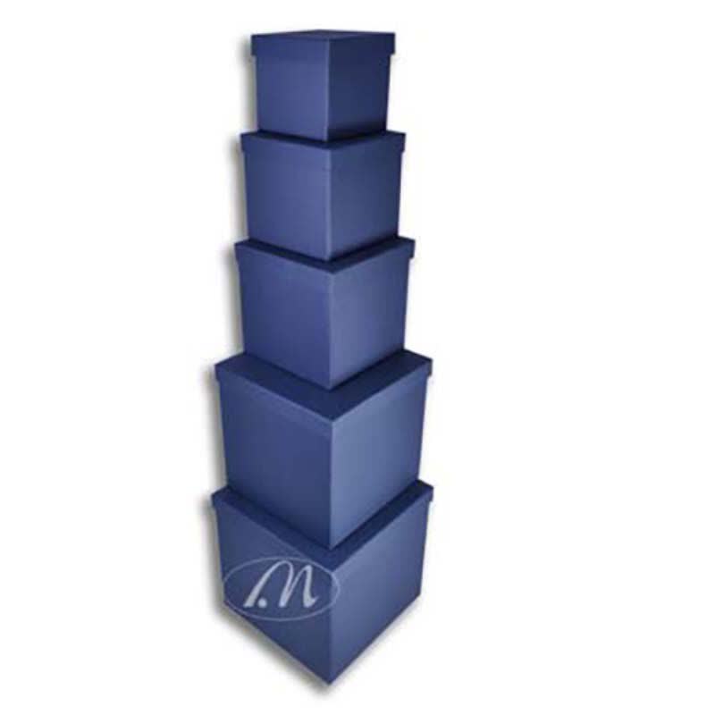 Κουτιά μπλε ασημικών κύβος 14x14x14 - Μπαρκάς - Είδη Συσκευασίας