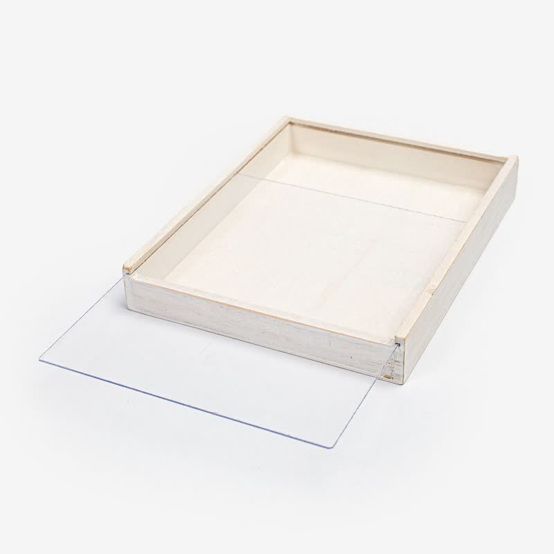 Λευκό Ξύλινο Κουτί με plexiglass καπακι, 18x14cmx2,1cm (1ΤΜΧ) - Μπαρκάς ...