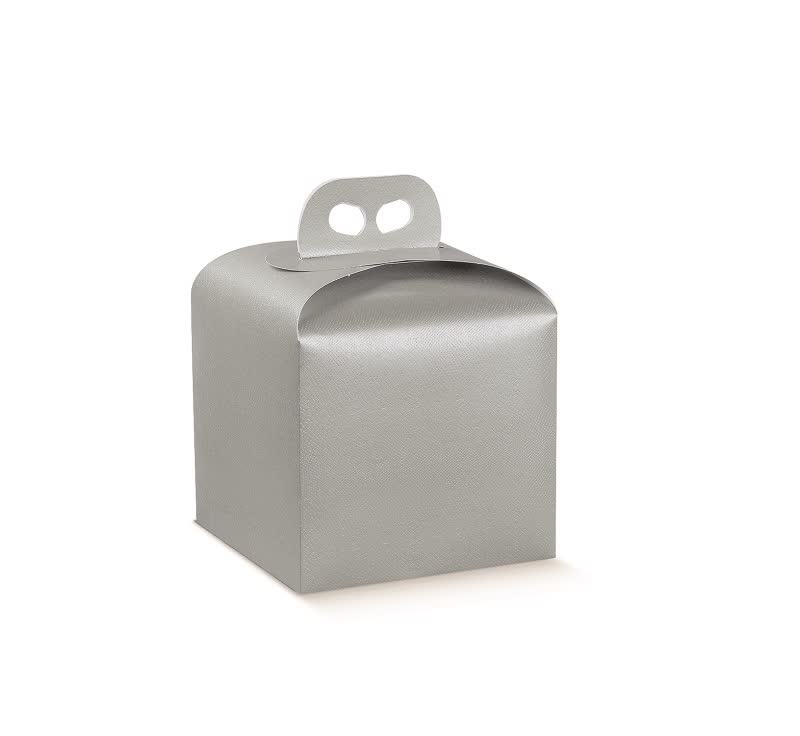Κουτί Χάρτινο ασημί με υφή φιδιού τύπου lunchbox 20 εκ. (1 τεμ ...