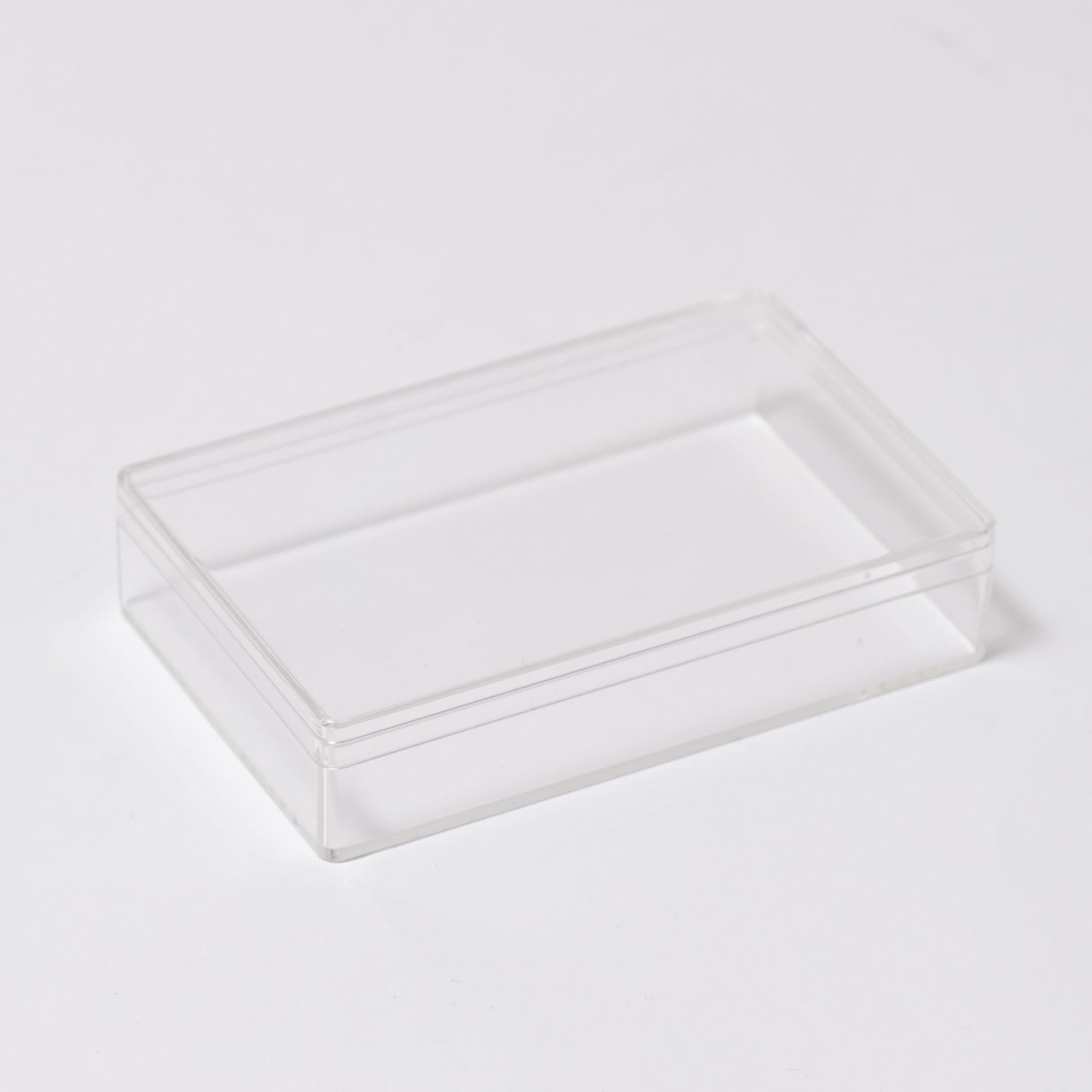 Κουτί plexiglass διάφανο παραλληλόγραμμο με καπάκι 7 εκ. x 11 εκ. X2,5 ...