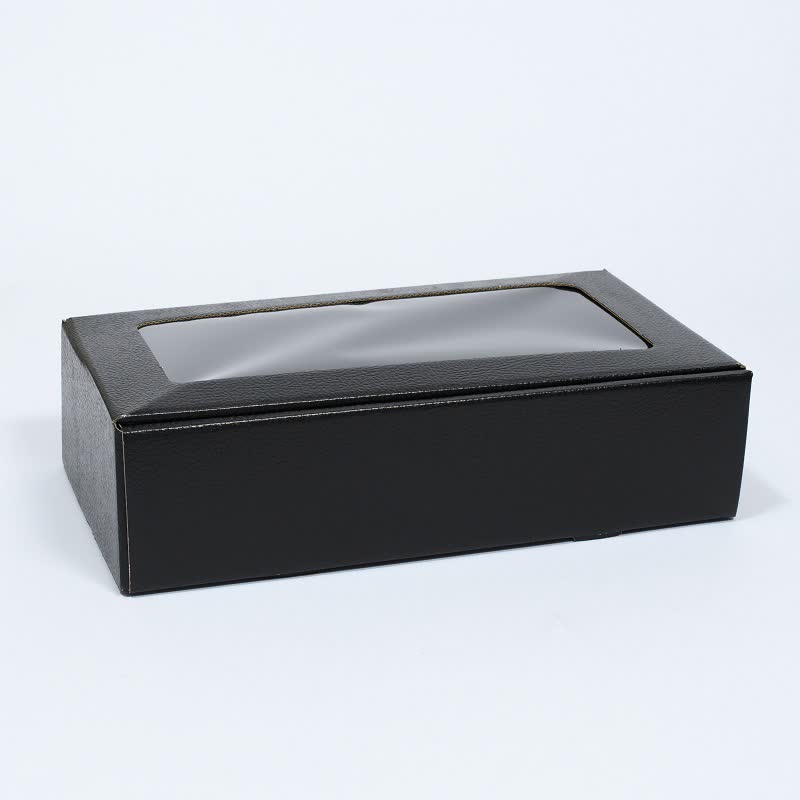 Κουτί με παράθυρο Μαύρο Pelle Nero 34 εκ. x 18,5 εκ. x 9 εκ. (1 τεμ ...