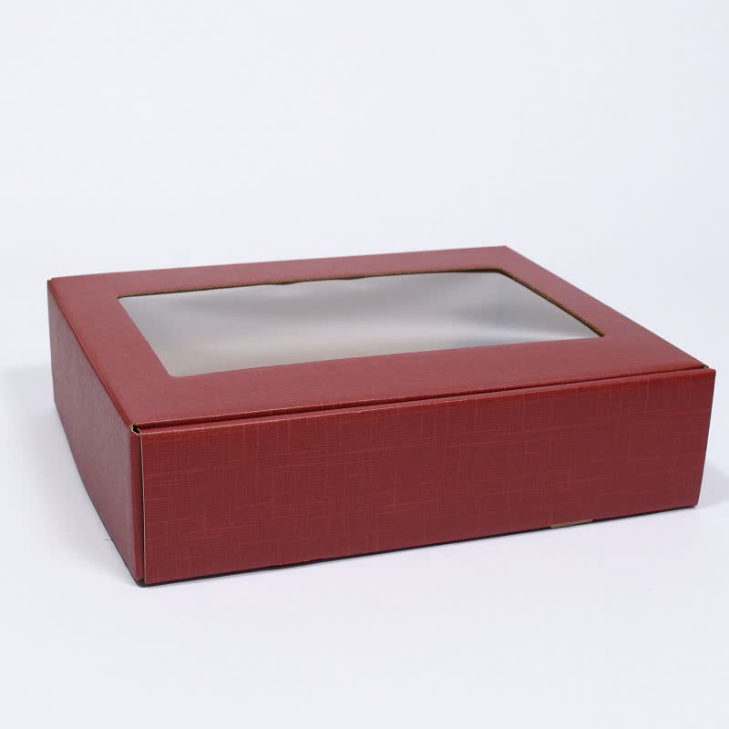 Κουτί με παράθυρο μπορντώ Seta Bordeaux 34 εκ. x 28 εκ. x 9 εκ. (1 τεμ ...