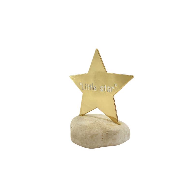 Βότσαλο αστέρι χρυσό little star 8 εκ. x 7 εκ. (1 τεμ.) - Μπαρκάς ...